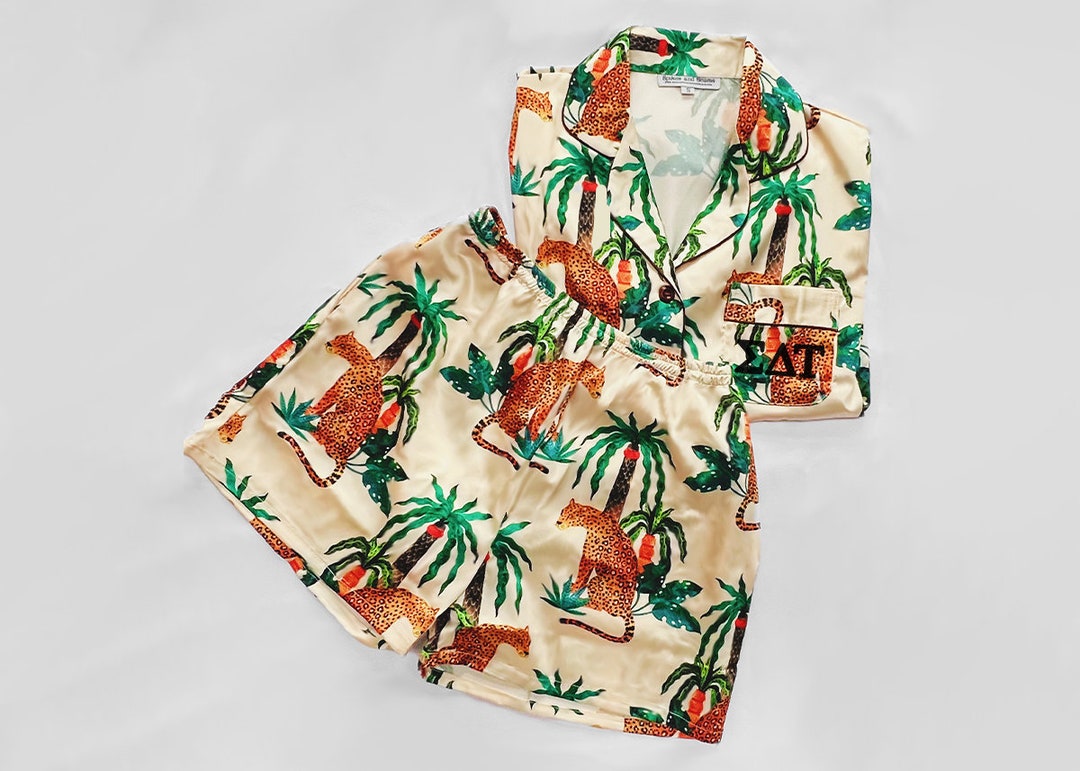 Sigma Delta Tau, SDT Pajamas, Sig Delt, SDT, Sorority Pajamas, Cheetah ...