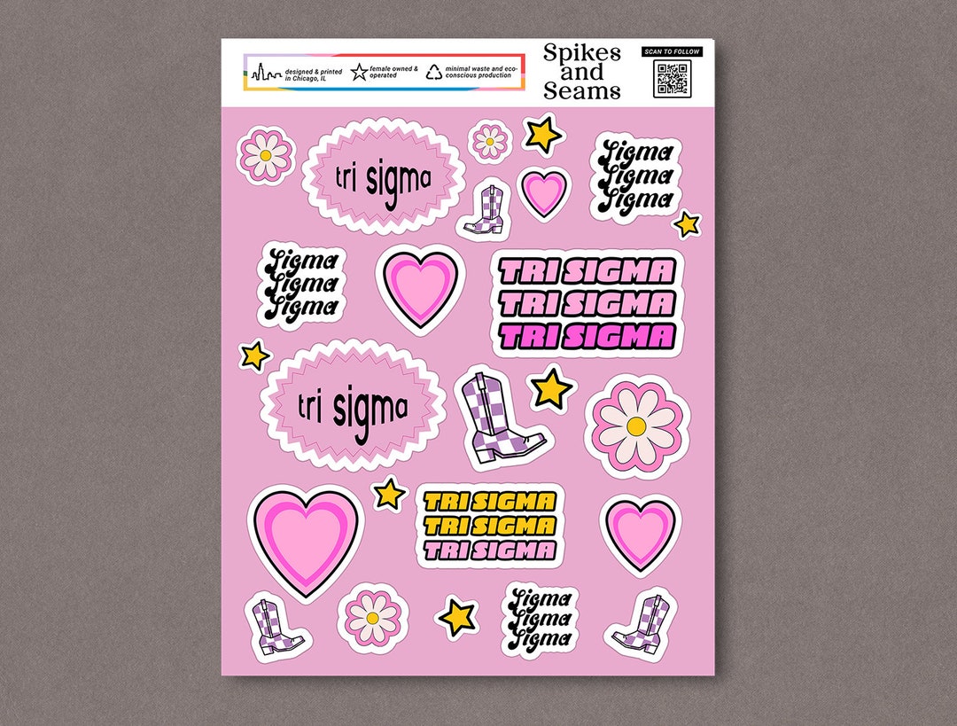 Tri Sigma Stickers, Sigma Sigma Sigma Merch, Sorority Stickers ...
