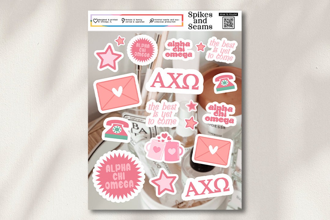Alpha Chi Omega Stickers, Sorority Recruitment, Sorority Stickers, Gift ...