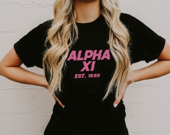 Alpha Xi Delta Shirt Axid Sorority Shirt Shirts for Rush | Etsy