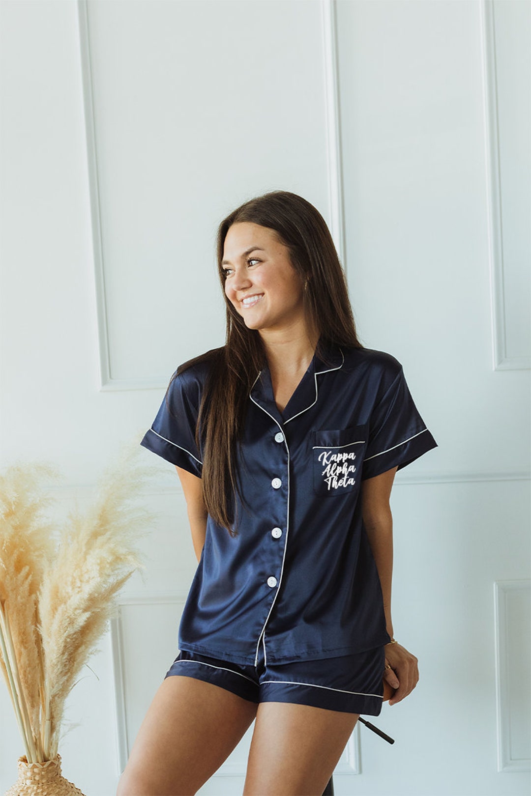 SCRIPT FONT| Theta Pajamas, Sorority Pajamas, Bid Day, Greek ...