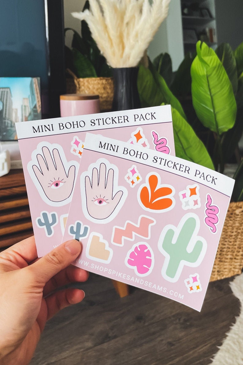 Boho Sticker Pack Aesthetic Internet Stickers Quote - Etsy
