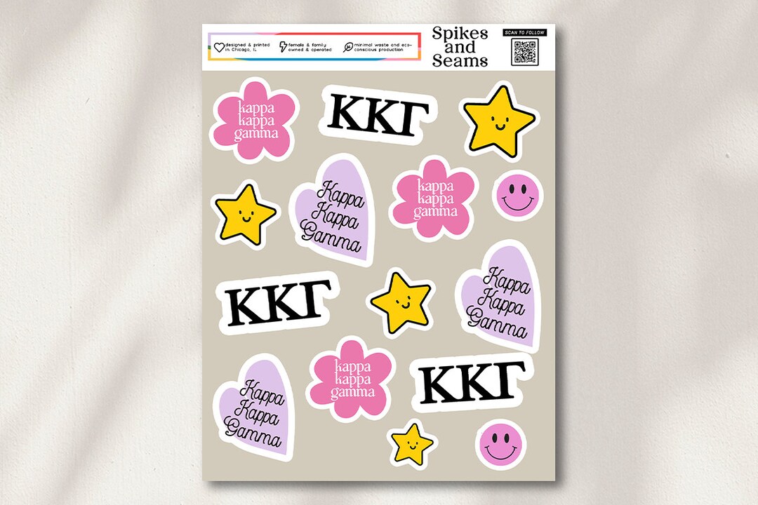 Kappa Decal, Kappa Sticker Pack, Kappa Kappa Gamma, KKG Stickers ...