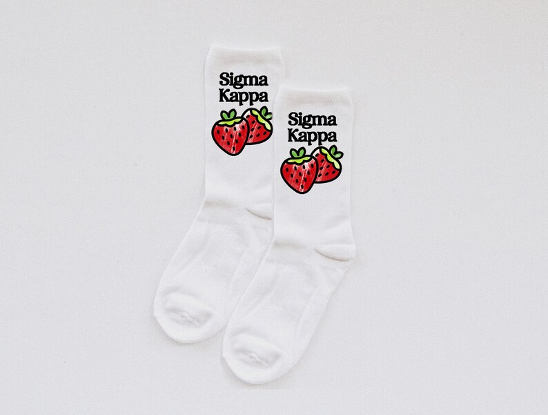 Alpha Phi Sorority Socks Custom White Socks Alpha Phi - Etsy