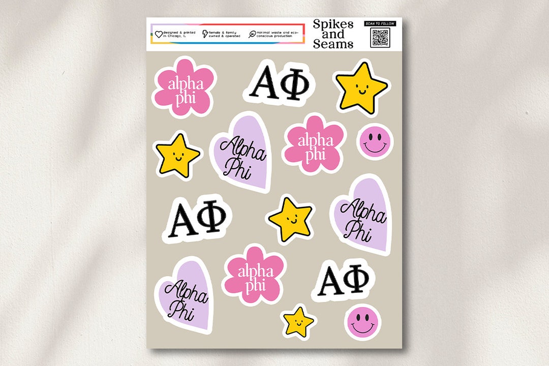 Sorority Sticker Pack, Sorority Stickers, Alpha Phi Stickers, Aphi ...
