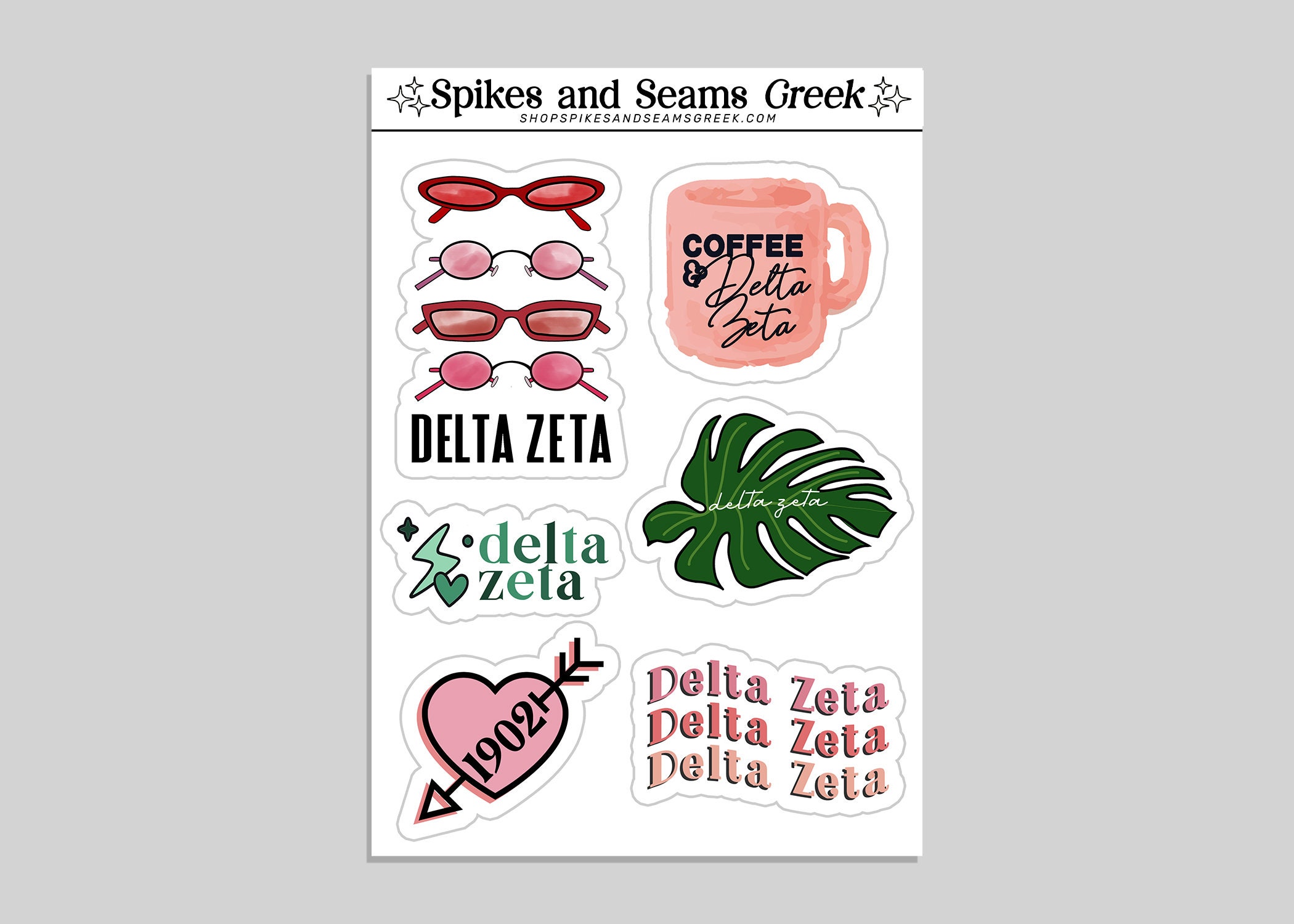 Delta Zeta Stickers Sorority Recruitment Sorority Stickers | Etsy