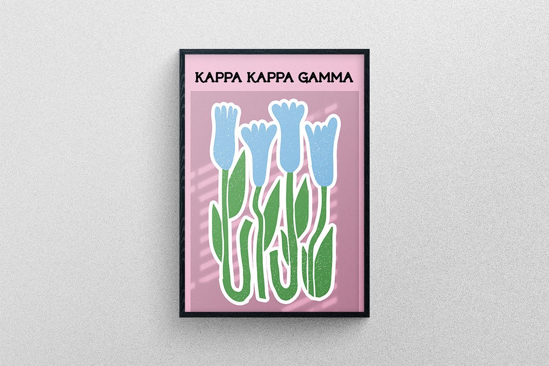 Kappa Kappa Gamma Art Print, Kappa Poster, Sorority Art, Sorority ...