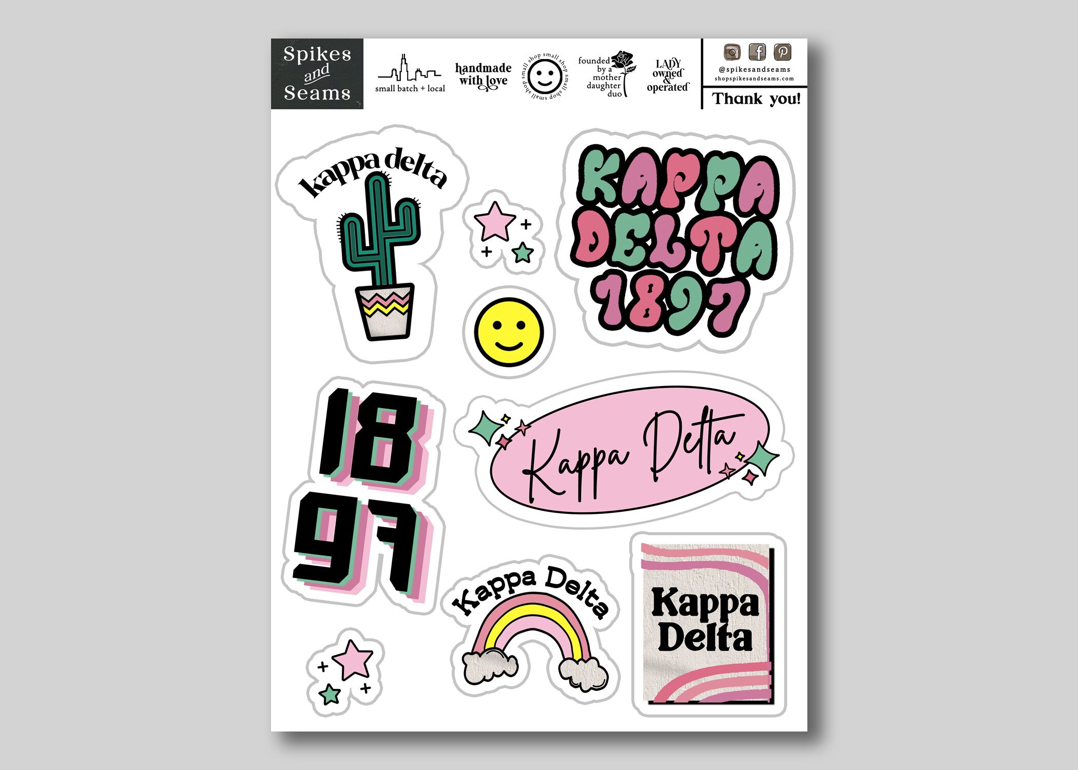 Delta Delta Delta stickers Tri Delta sorority recruitment | Etsy