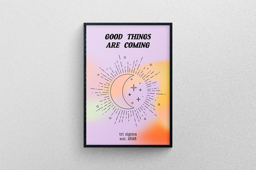 Tri Sigma Art Print, Sigma Sigma Sigma Merch, Sorority Art, Photo ...