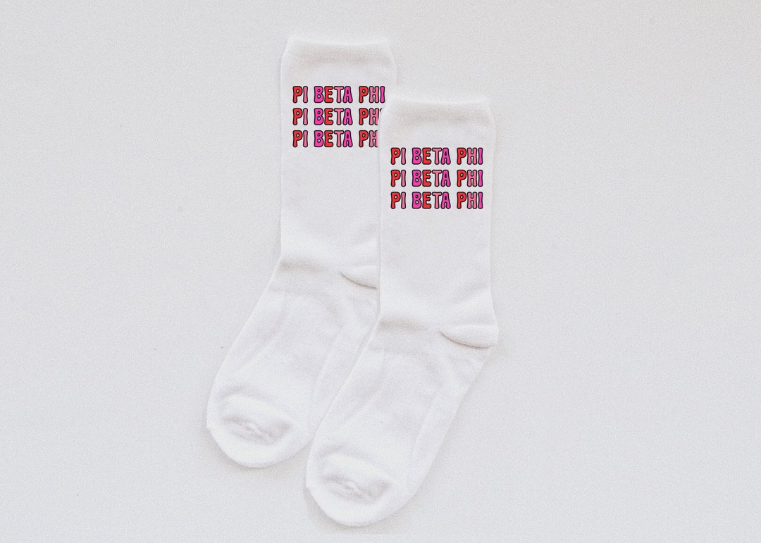 Pi Beta Phi Socks, Pi Phi, Recruitment, Gifts for Rush, Rush Gifts ...