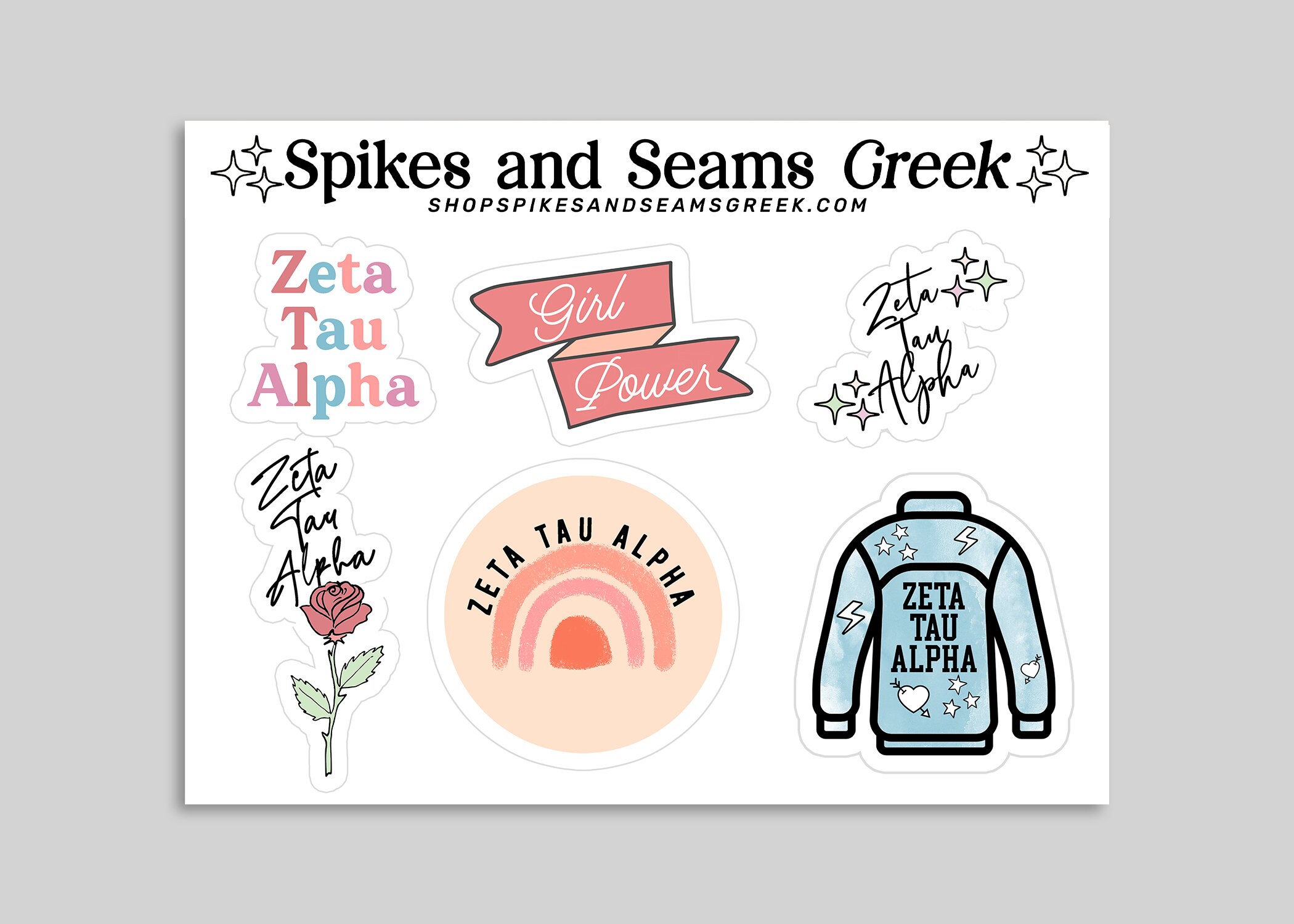 Zeta Tau Alpha Stickers Zeta Sorority Recruitment Sorority | Etsy