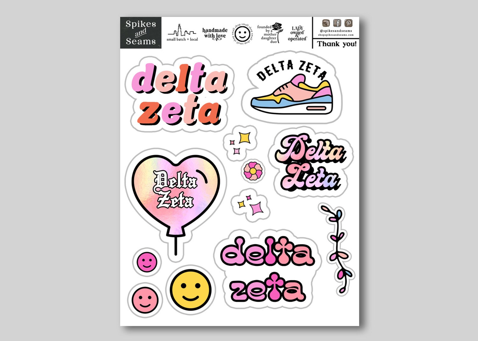 Delta Zeta stickers sorority recruitment sorority stickers | Etsy