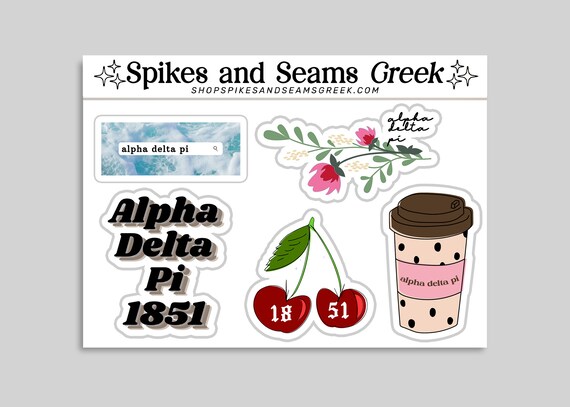 Alpha Delta Pi Stickers Adpi Sorority Stickers Gifts for | Etsy