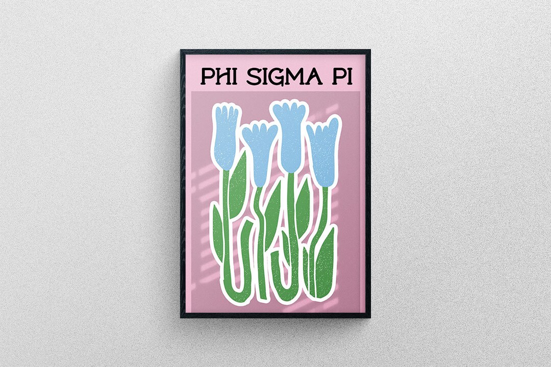 Phi Sigma Pi Art Print, Phi Sigma Pi Poster, Sorority Art, Sorority ...