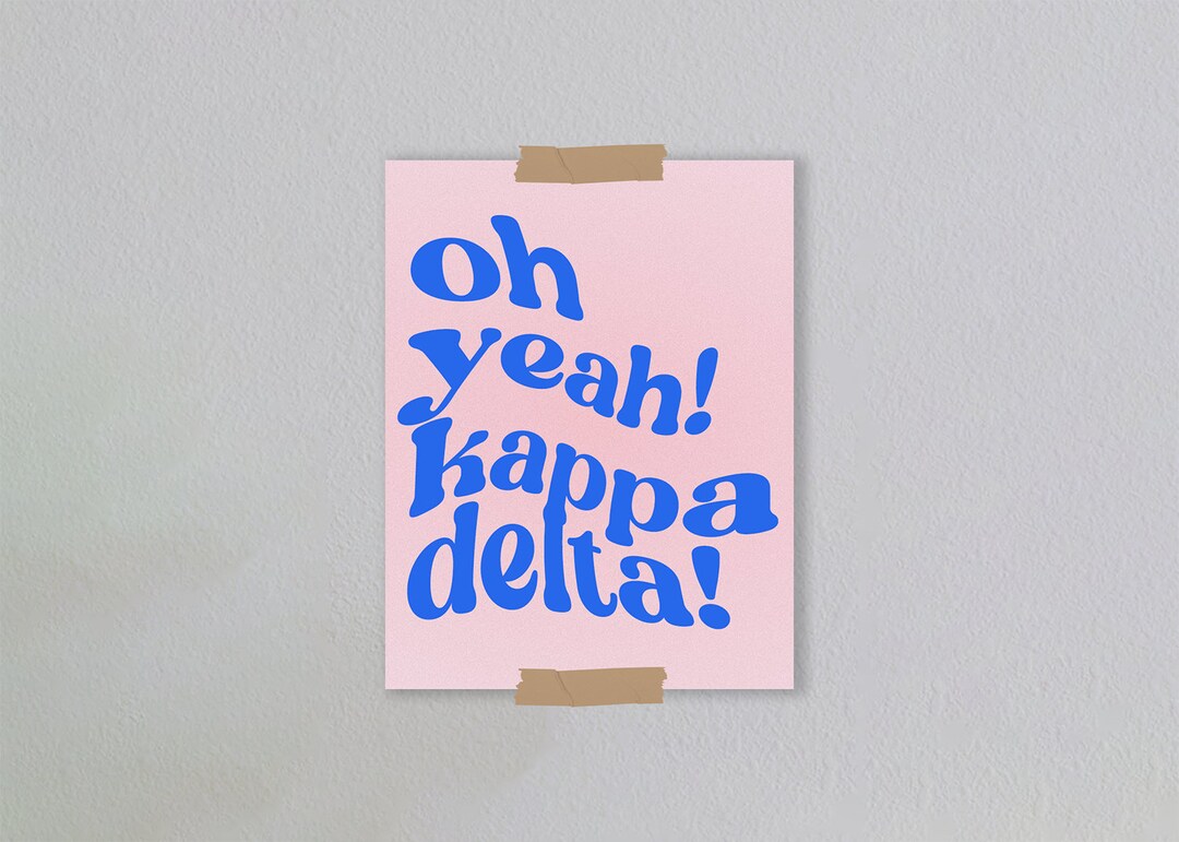 Kappa Delta Art Print, Kappa Poster, Sorority Art, Sorority Recruitment ...