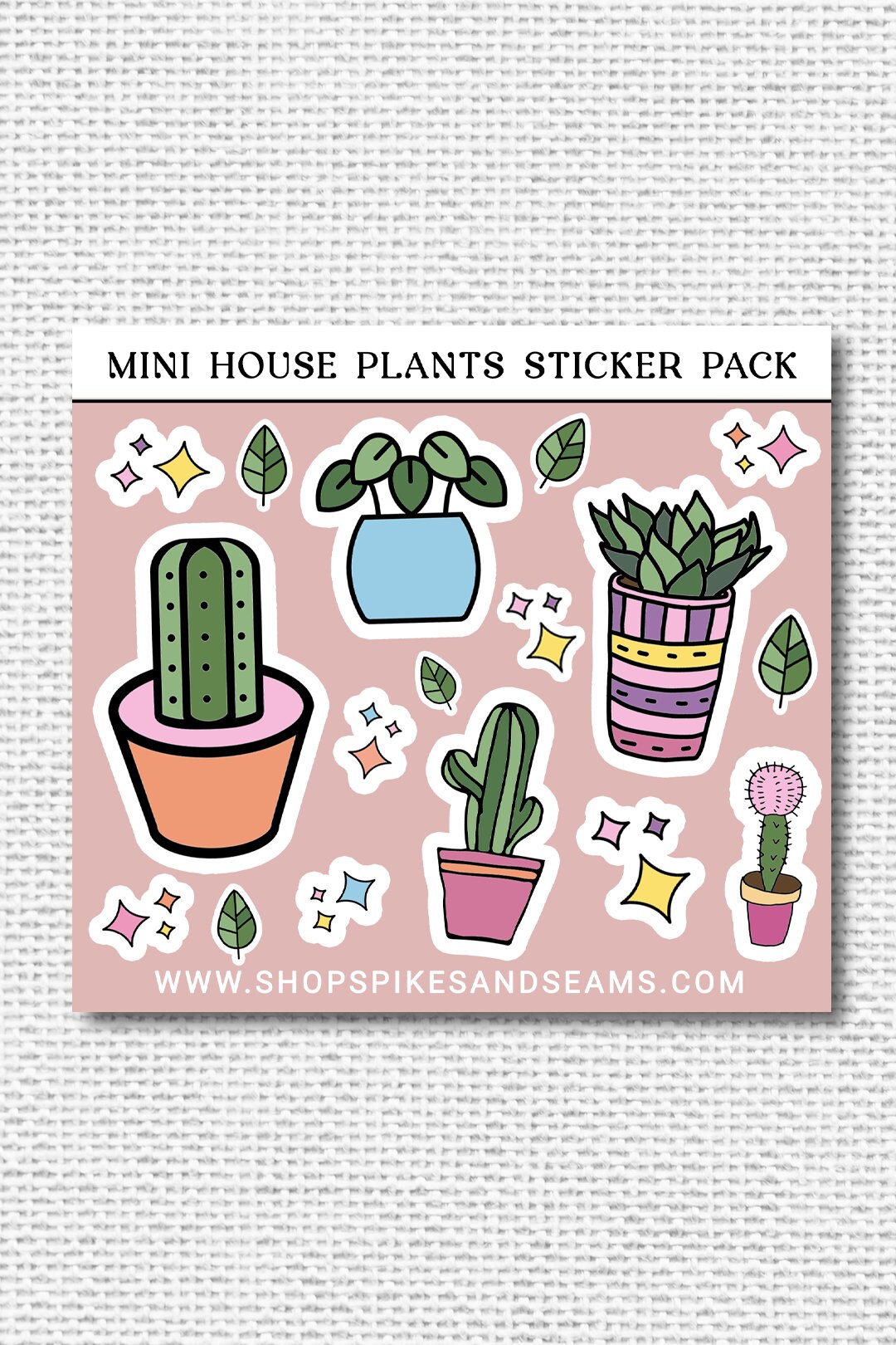 Cactus Sticker Pack Aesthetic Internet Stickers Quote Word | Etsy