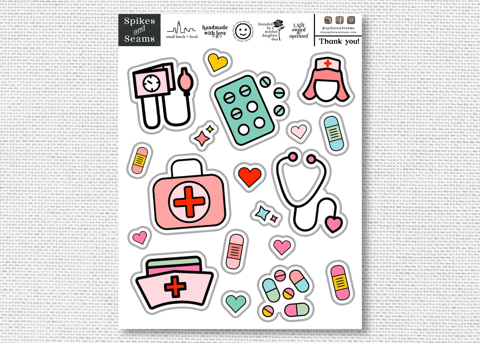 Nurse Sticker Pack Medical Sticker Sheet Quote Stickers - Etsy