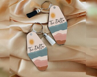 Tri Delta Glitter Keychain - Etsy
