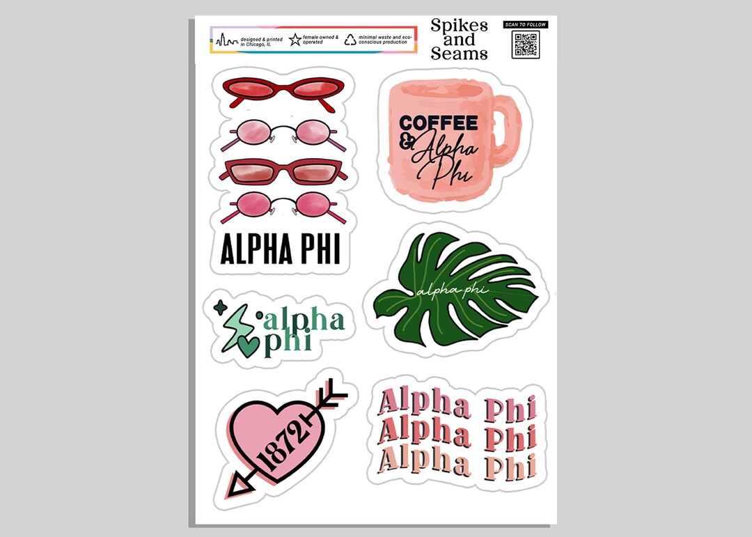 Alpha Phi Stickers, Aphi Merch, Sorority Stickers, Sorority Recruitment ...
