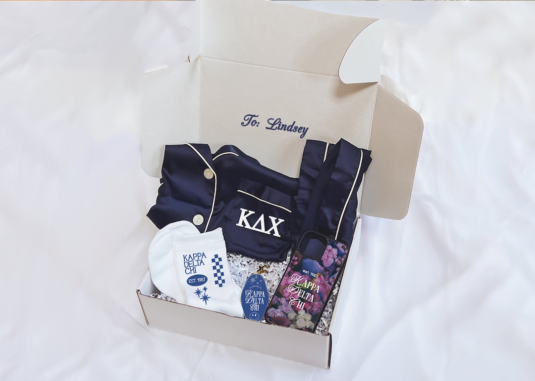 Kappa Delta Chi, Kdchi, Sorority Gift Box, Sorority Pajamas, Sorority ...