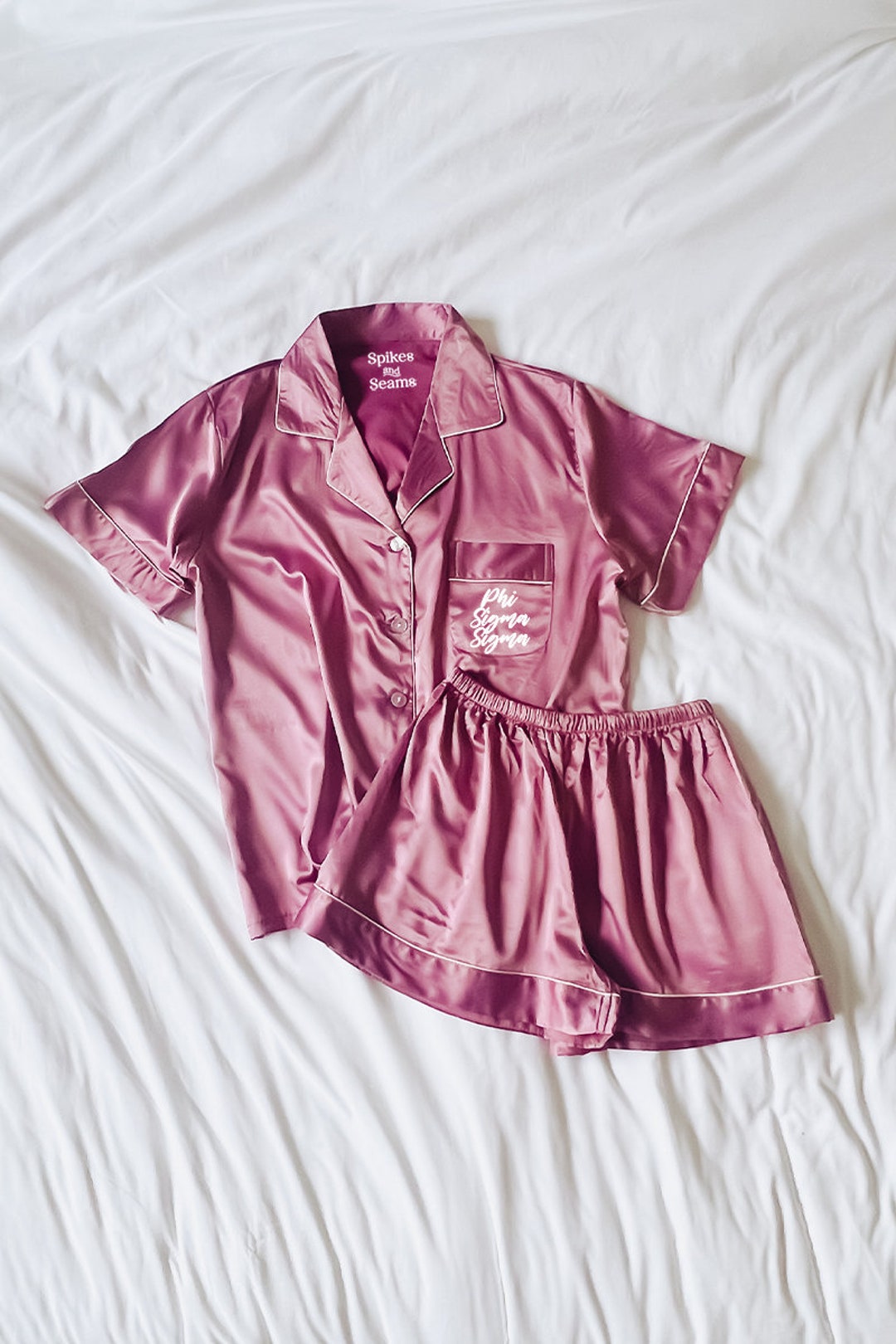 SCRIPT FONT| Phi Sigma Sigma Pajamas, Sorority Pajamas, Wedding, Custom ...