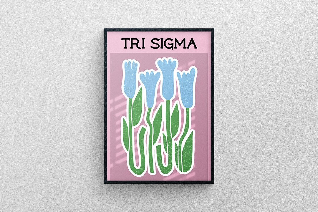Tri Sigma Art Print, Sigma Sigma Sigma Merch, Sorority Art, Photo ...