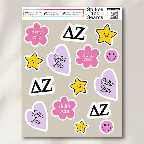 Delta Zeta Stickers - Etsy