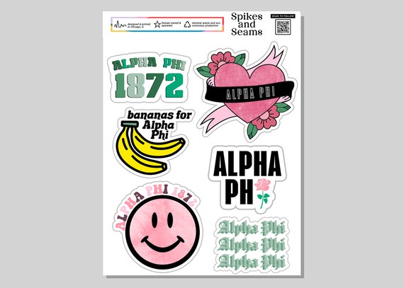 Alpha Phi Stickers Aphi Merchandise Sorority Stickers - Etsy