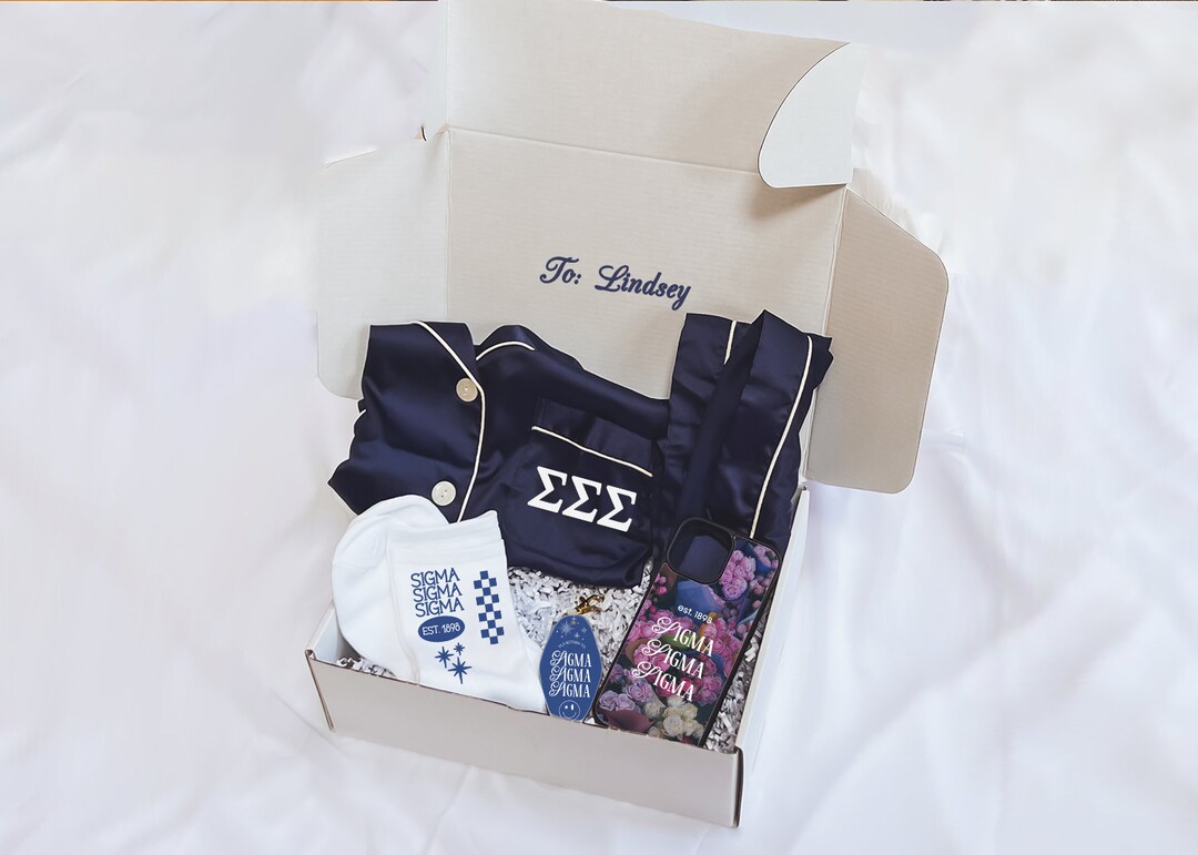Sigma Sigma Sigma, Sorority Gift Box, Tri Sigma Pajamas, Sorority Gift ...
