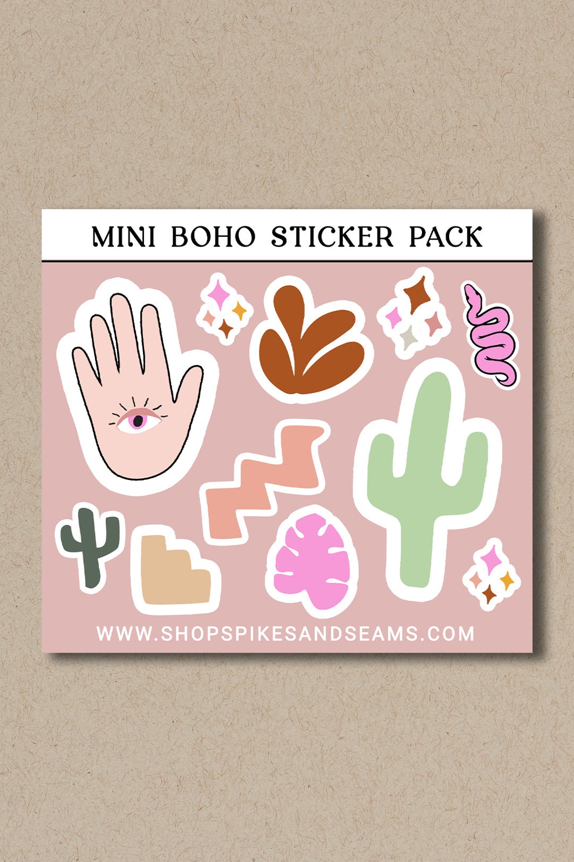 Boho Sticker Pack Aesthetic Internet Stickers Quote - Etsy