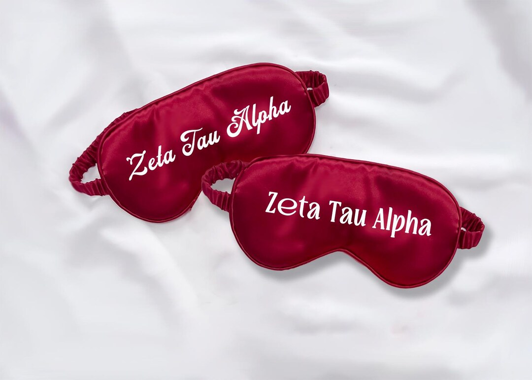 Zeta Tau Alpha, Custom Sleep Mask, Custom Eye Mask, Zeta Gift, Sorority ...