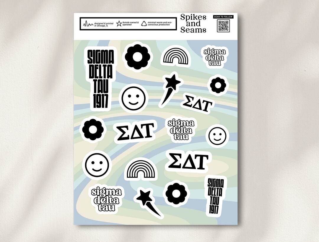 Sigma Delta Tau Stickers, Sig Delt Merchandise, Sorority Stickers ...