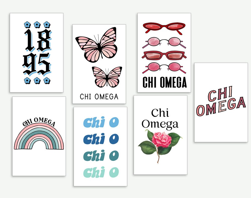 Chi Omega Print, Chi Omega Art, Sorority Print, Sorority Recruitment ...