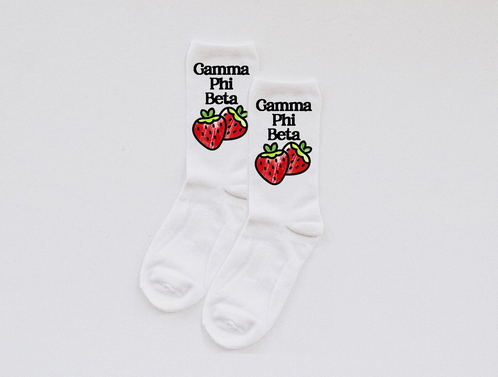 Alpha Phi Sorority Socks Custom White Socks Alpha Phi - Etsy