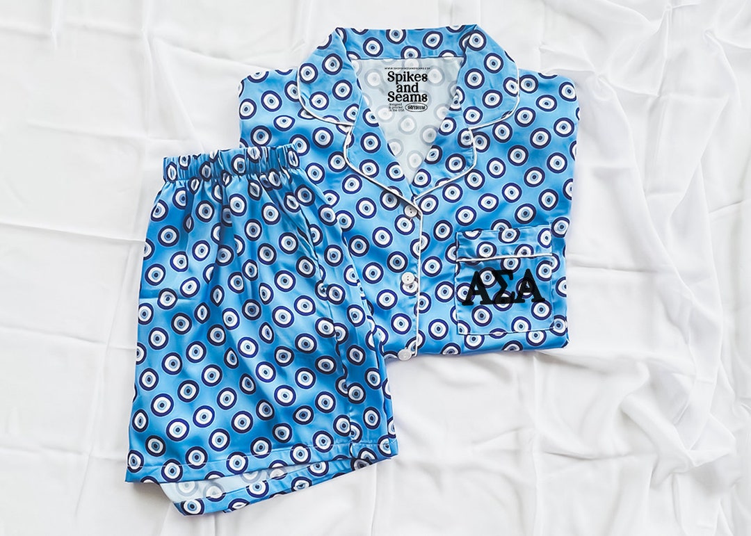 GREEK LETTERS Alpha Sigma Pajamas, Alpha Sigma, Sorority Pajamas, Bid ...