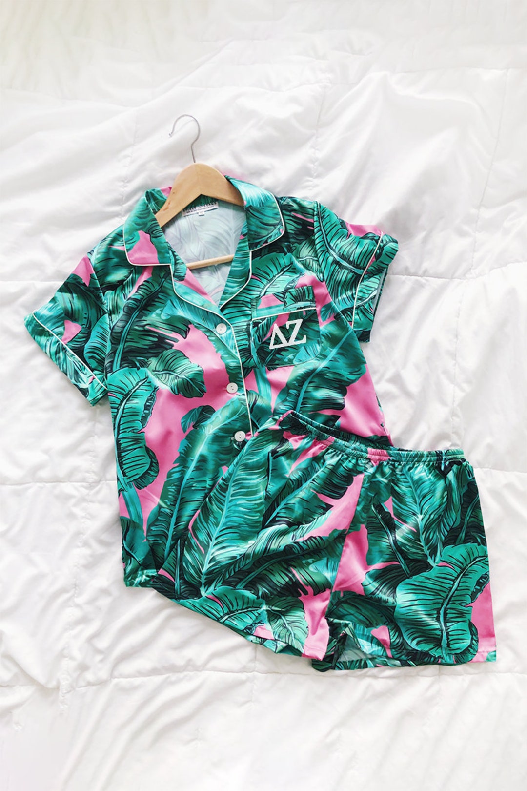 Greek Letters Delta Zeta Pajamas Sorority Pajamas Dz Pajamas Delta