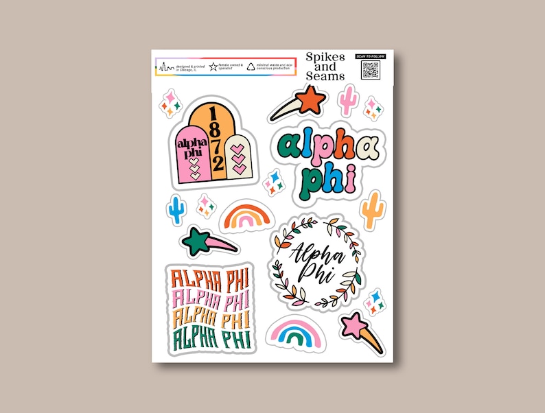 Alpha Phi Stickers Alpha Phi Sorority Stickers Sorority - Etsy