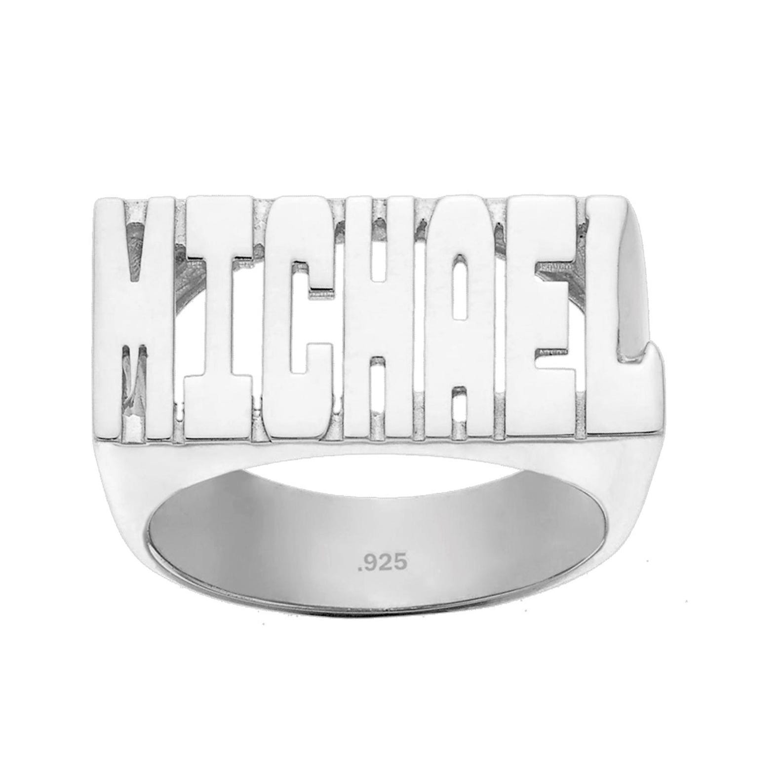 Name Ring 925 Sterling Silver Personalized With Name of Your Choice ...