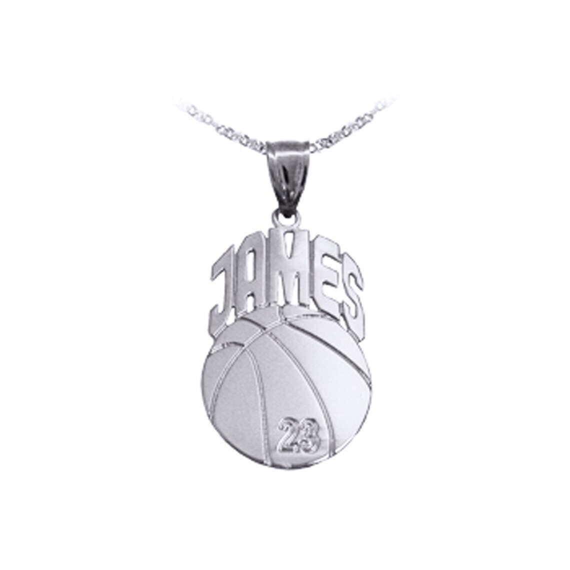 Basketball Sport Charm 1.25" Personalized With Name and Number ...