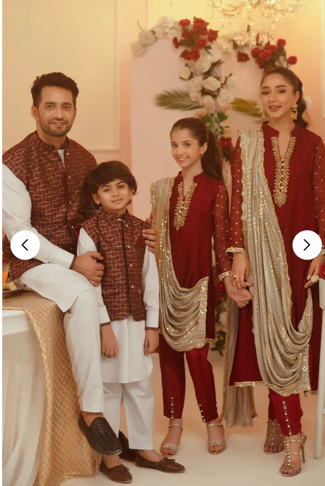 Pakistani Mommy and Me Ruby Red Eid Ramadan Outfit Shakwar Kameez - Etsy