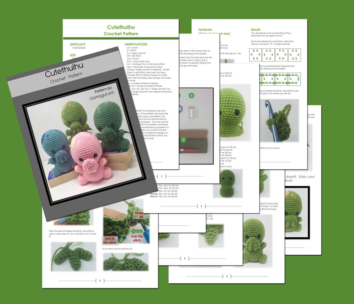 Cthulhu Amigurumi Pattern cutethulhu | Etsy