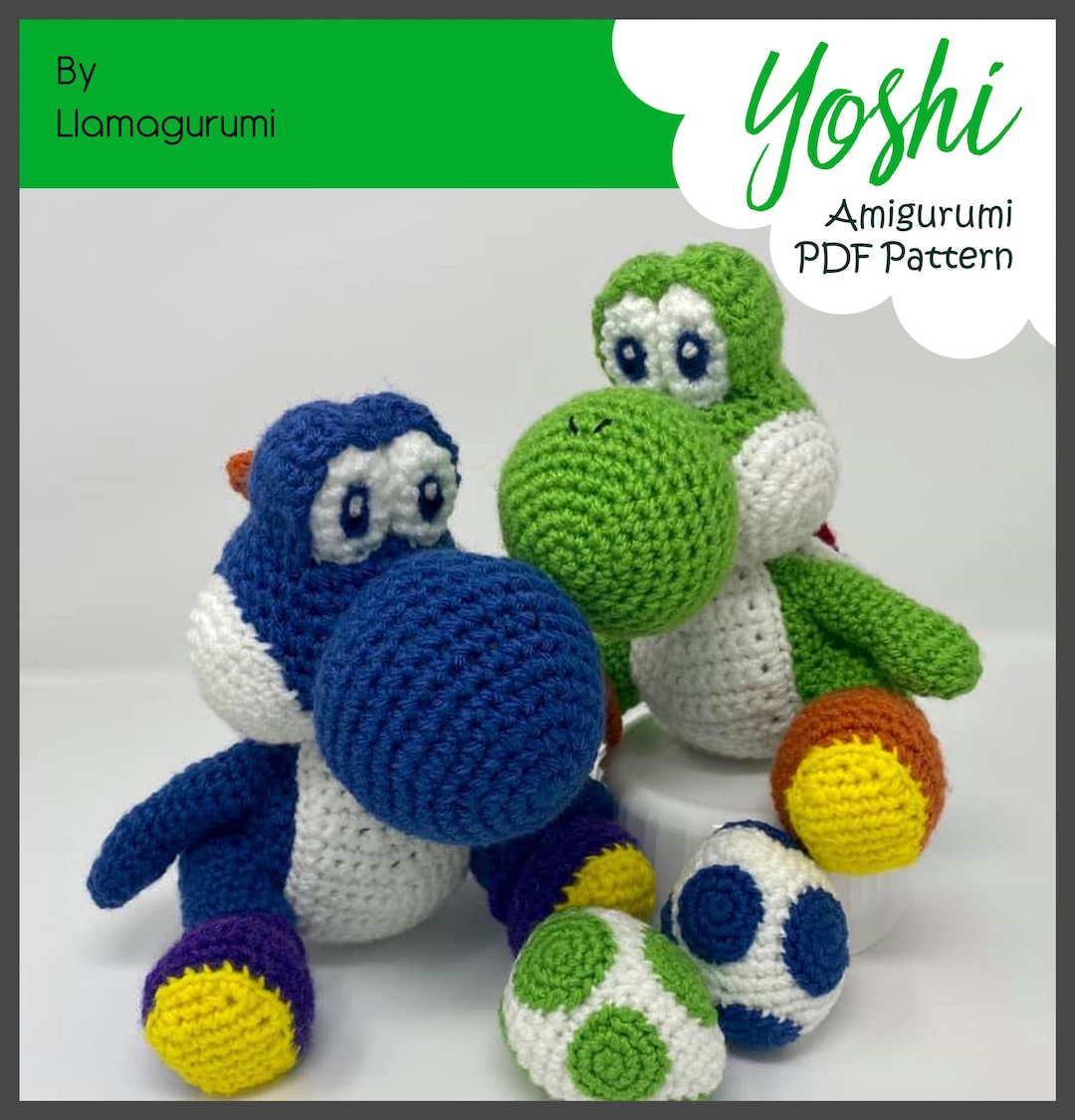 Yoshi Amigurumi Pattern - Etsy