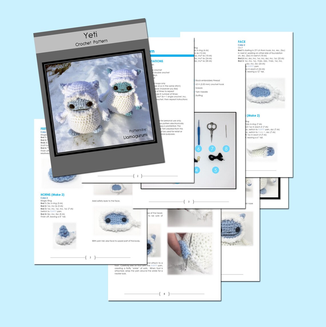 Yeti Amigurumi Pattern - Etsy