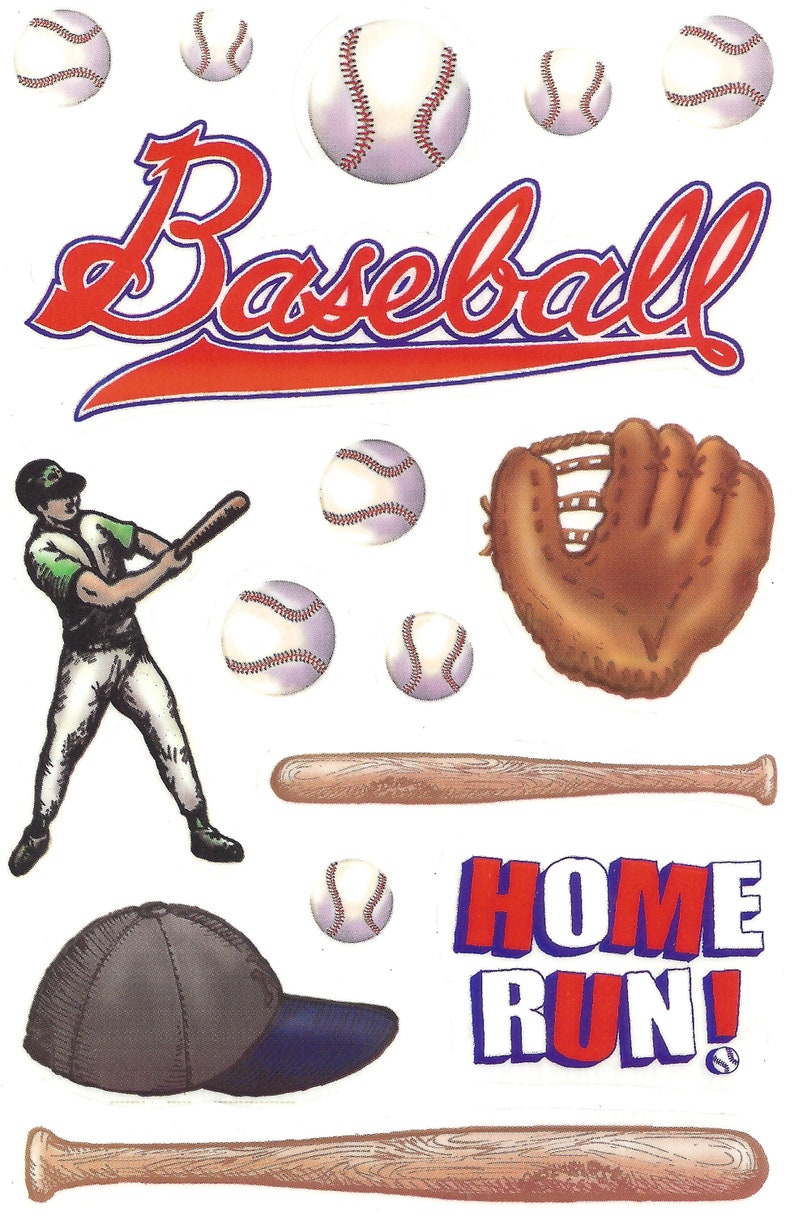 4x6 SR6426 ONE Home Run BASEBALL Sticker Sheet par PSX - Etsy Canada