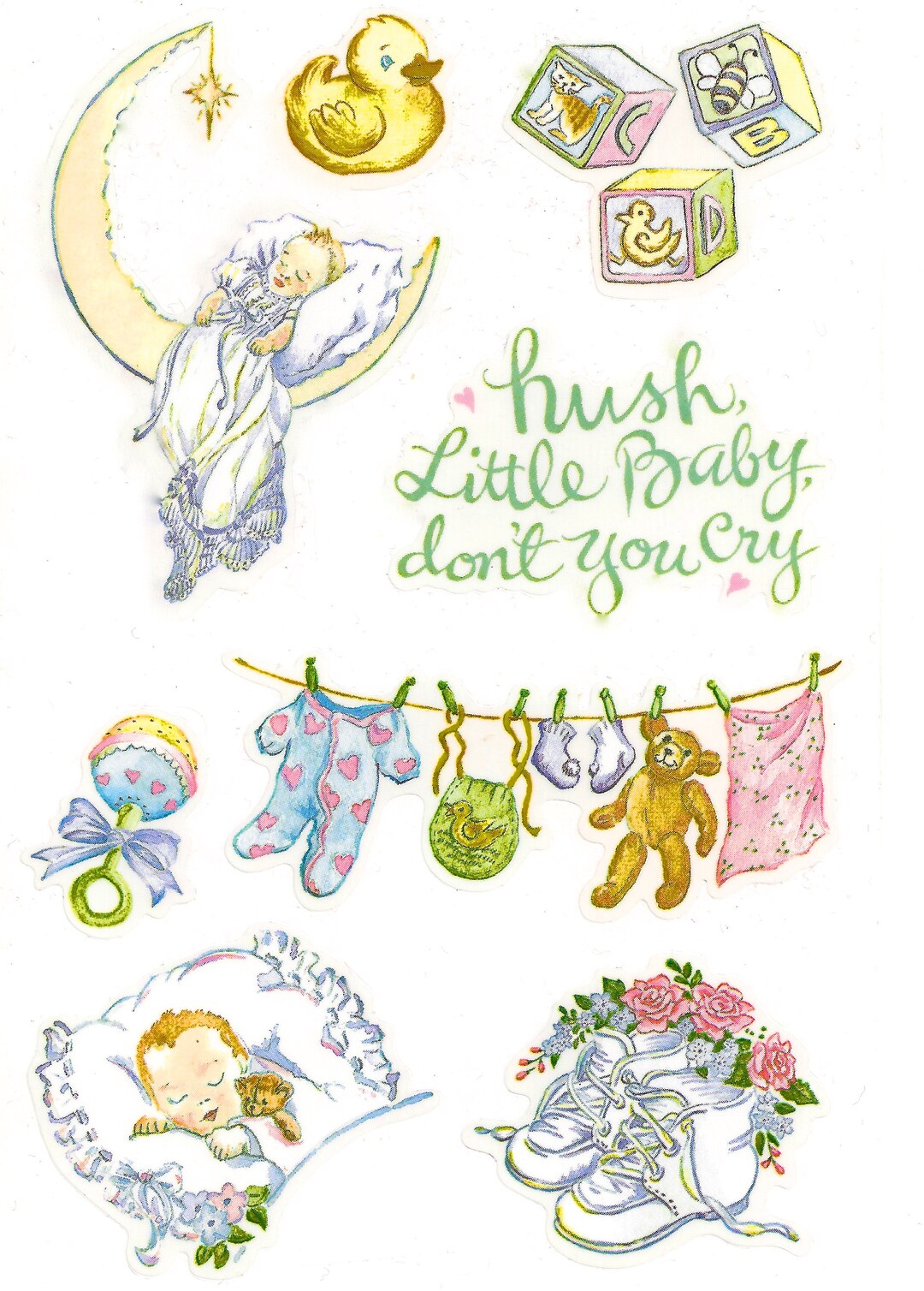 4x6 SR6404 ONE newborn baby/child Sticker Sheet by PSX - Etsy
