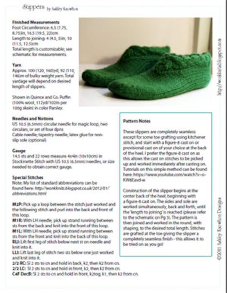 Stippers (slippers Knitting Pattern) - Etsy