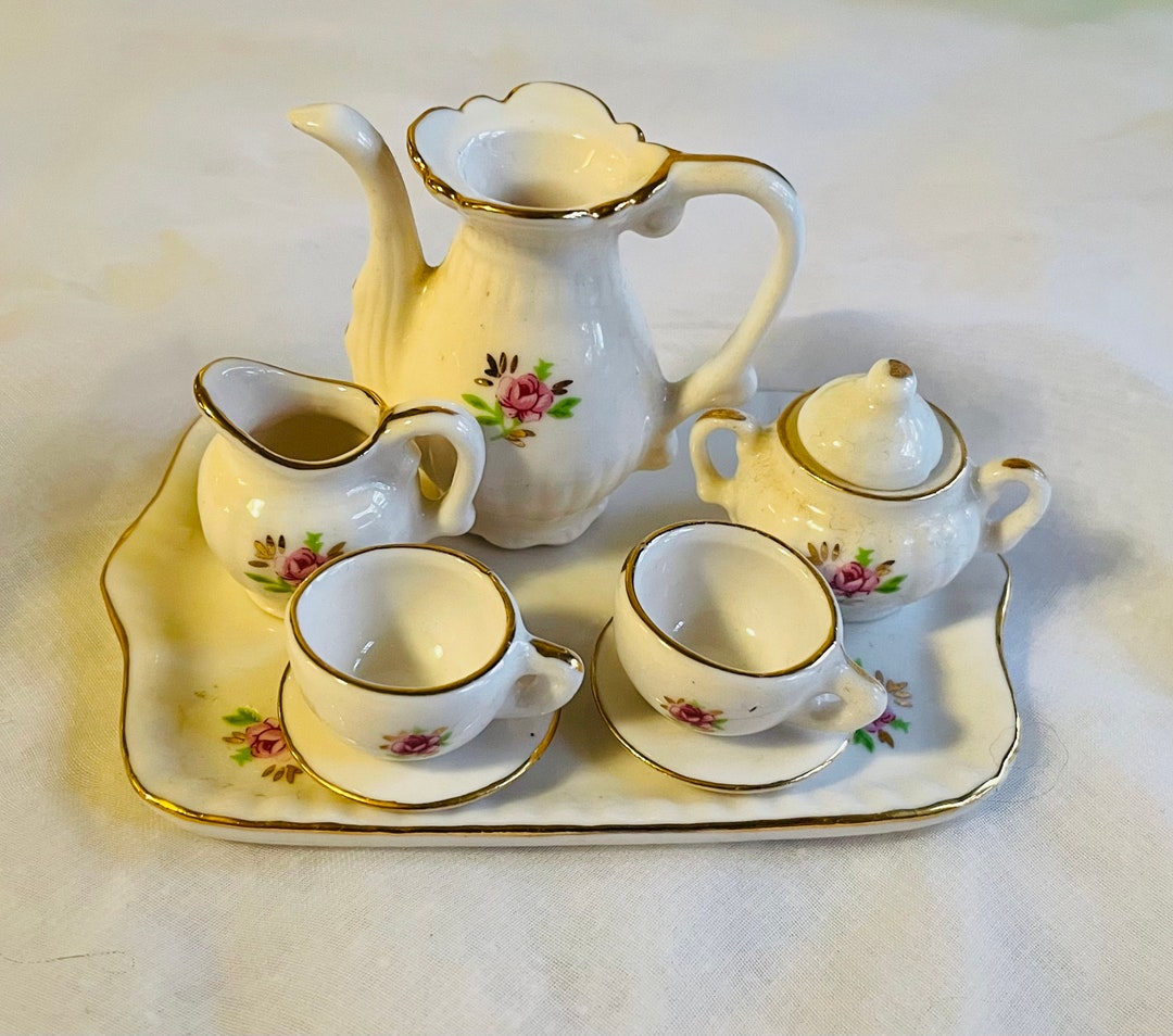 Vintage Miniature Tea Set - Etsy