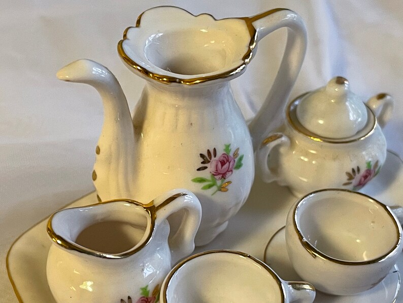 Vintage Miniature Tea Set - Etsy
