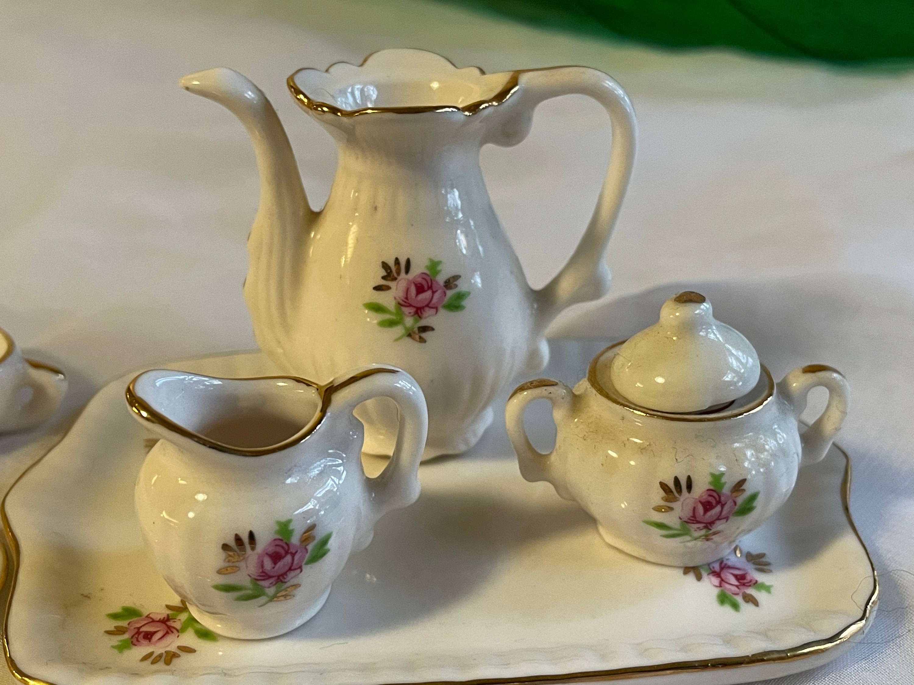 Vintage Miniature Tea Set - Etsy