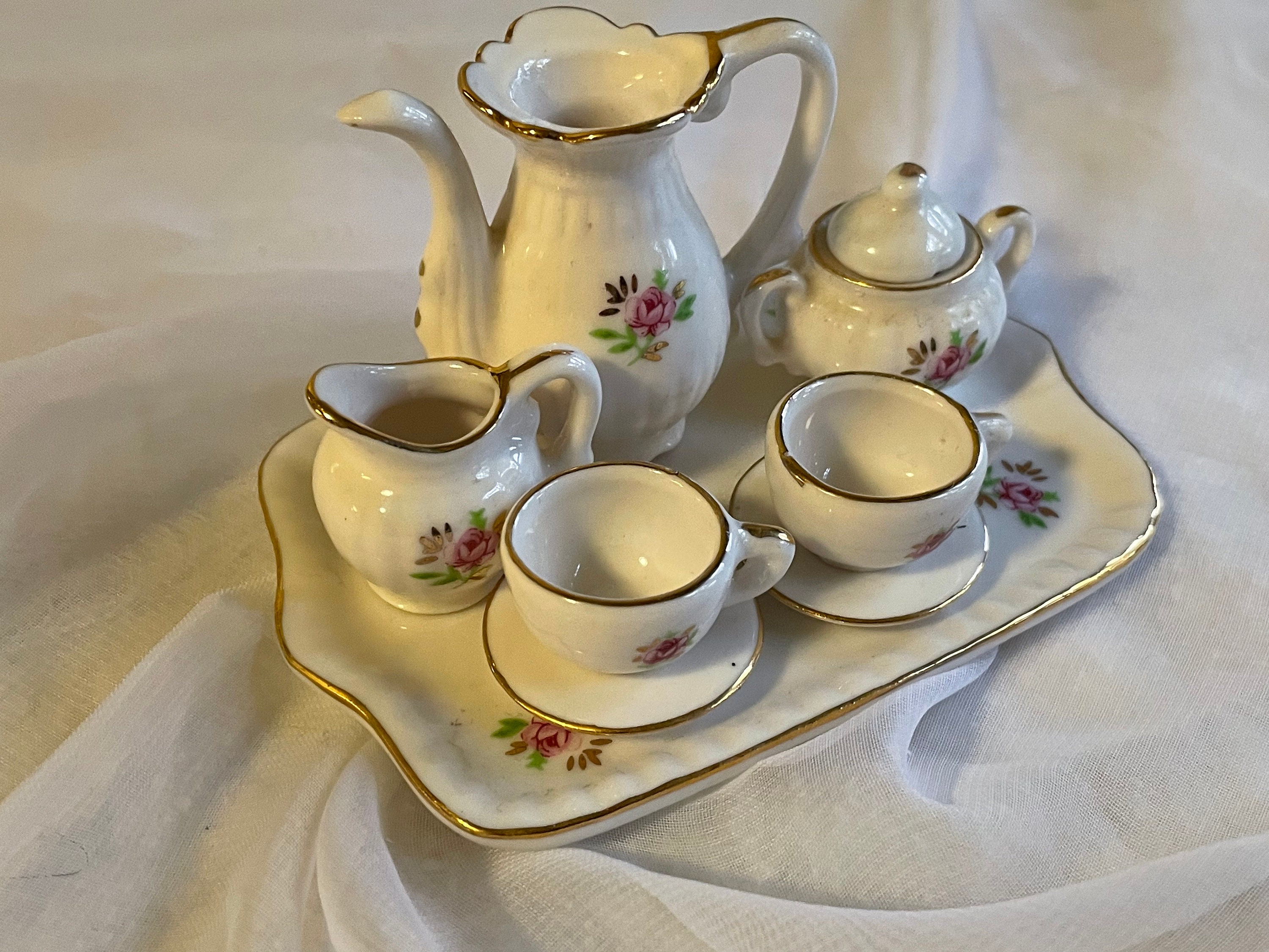 Vintage Miniature Tea Set - Etsy